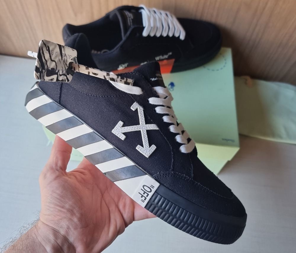 Off-White Vulcanized Low Black White Arrow - Droper